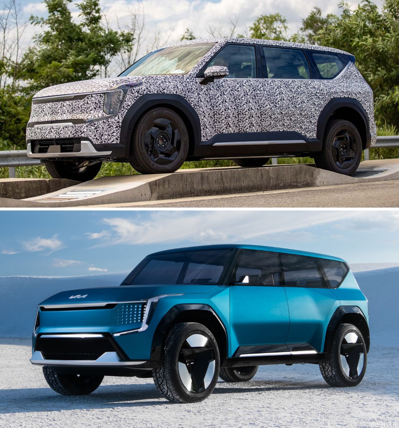 Kia自曝EV9測試中畫面！保留大量概念車設計 | 8891新車
